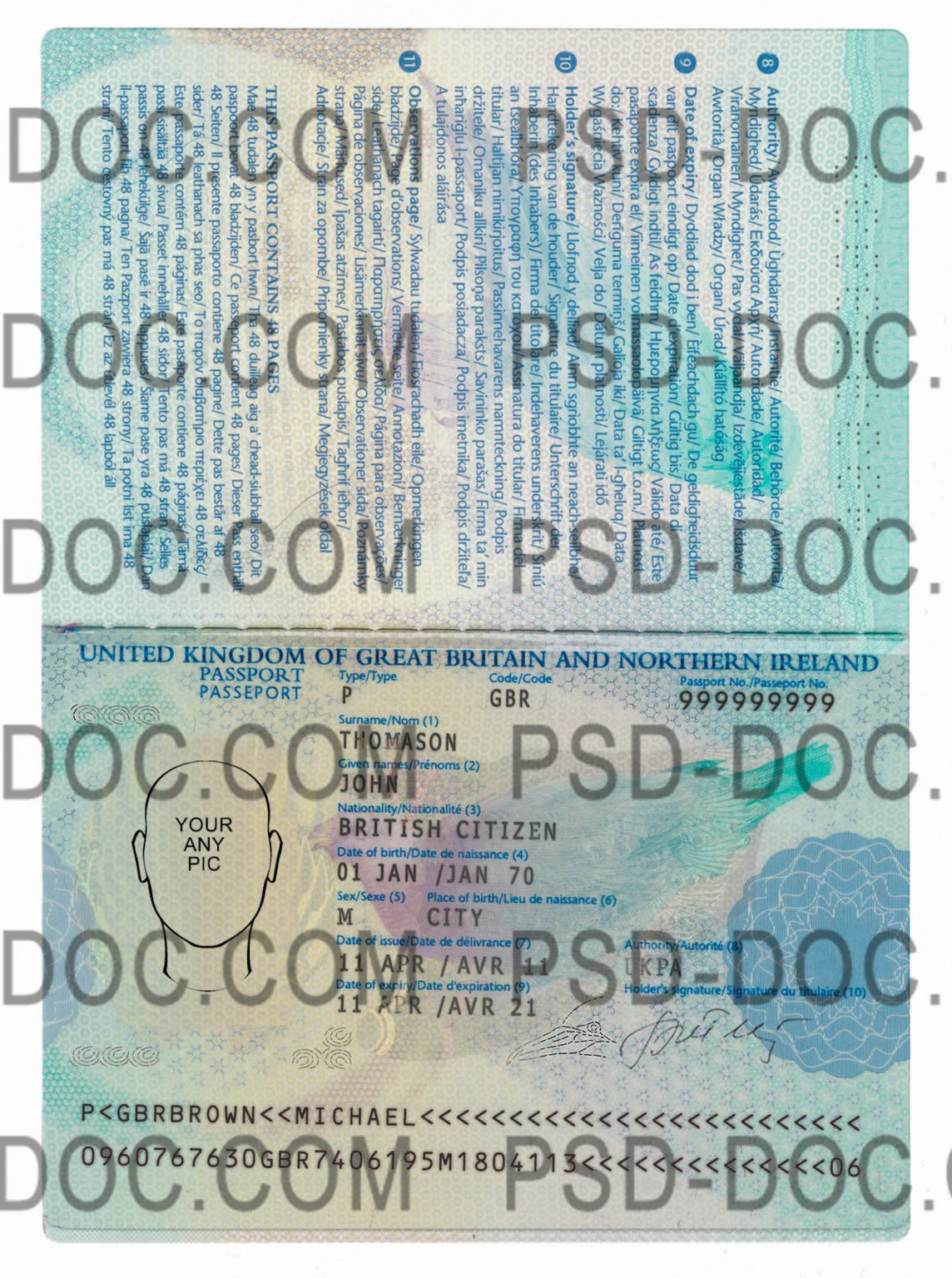 Passport UK - PSD Store