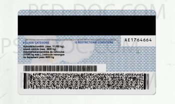 Canada Ontario Driver License front + back - PSD Store