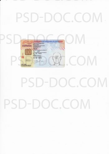 ID card Spain front + back - PSD Store
