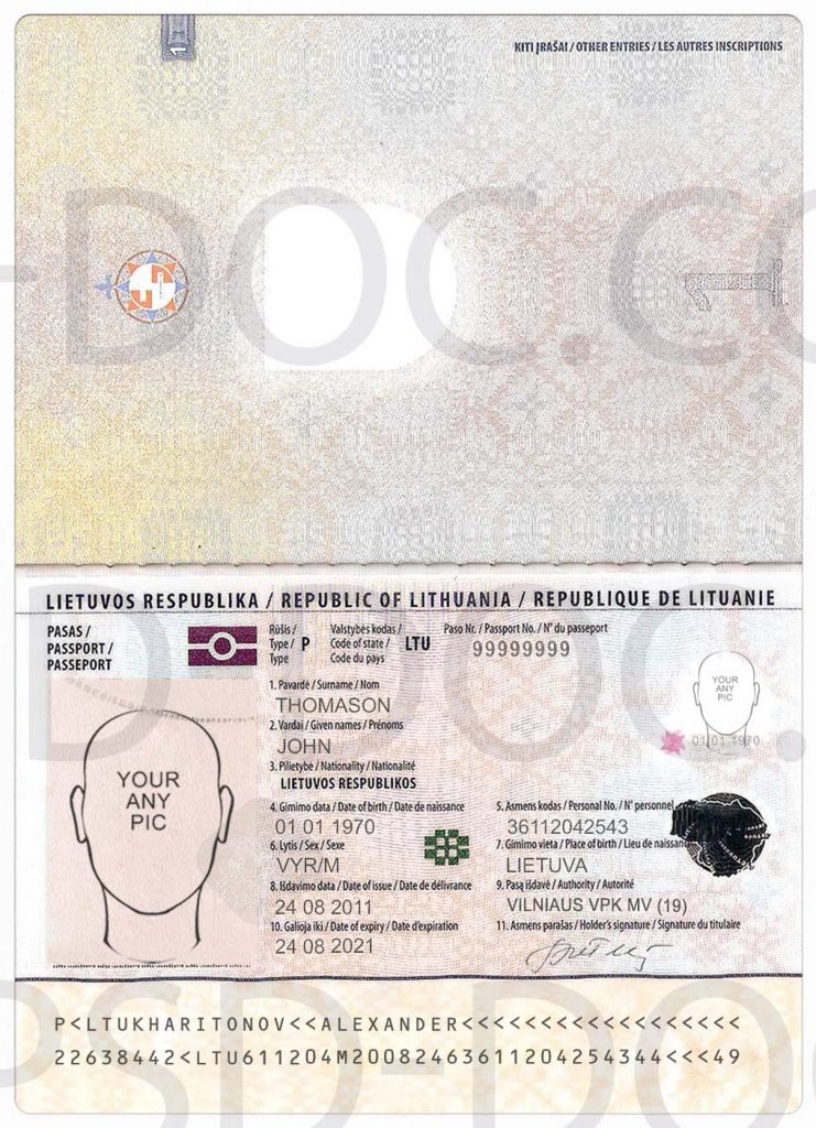Passport Lithuania - PSD Store