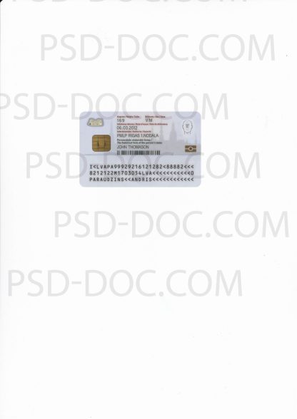 ID card Latvia front + back - PSD Store