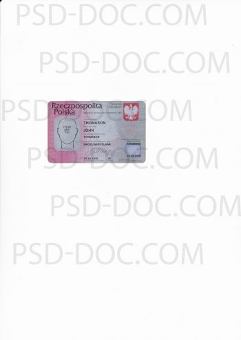 ID card Poland front + back - PSD Store